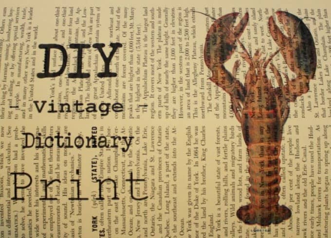 How To Make Dictionary Art Prints