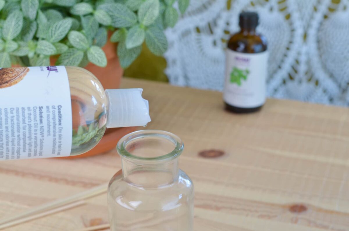 DIY Peppermint Reed Diffuser